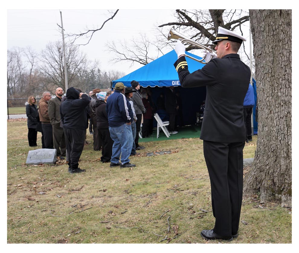 Taps played for interment of Ken Van Kley of Montgomery at Spring Lake ...