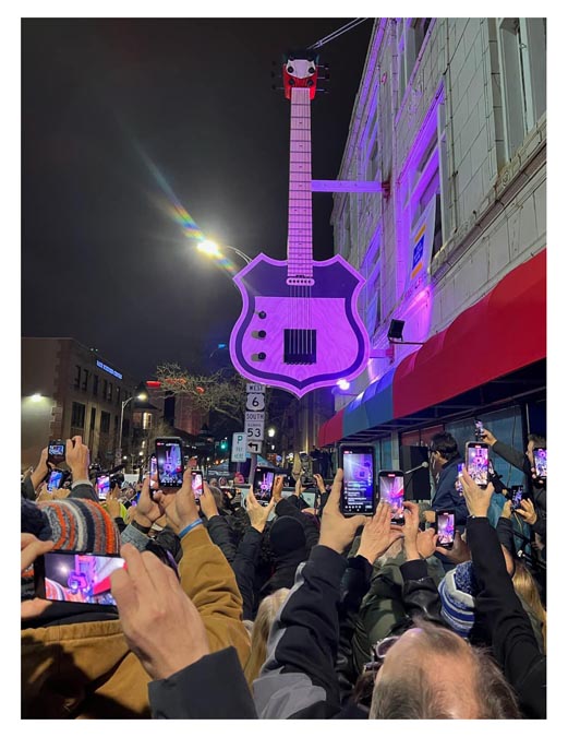 Gigantar, largest hand-made guitar, dedicated at the Rock and Roll ...
